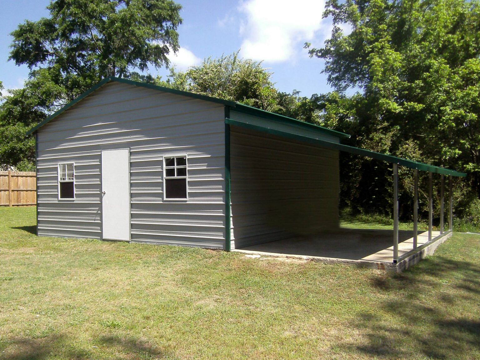 Small Workshop With Lean-To | Betts Metal Buildings
