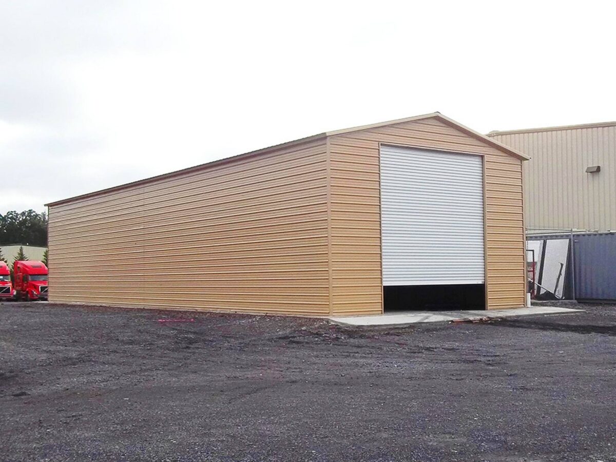 Vertical A-Frame Commercial Garage | Betts Metal Buildings