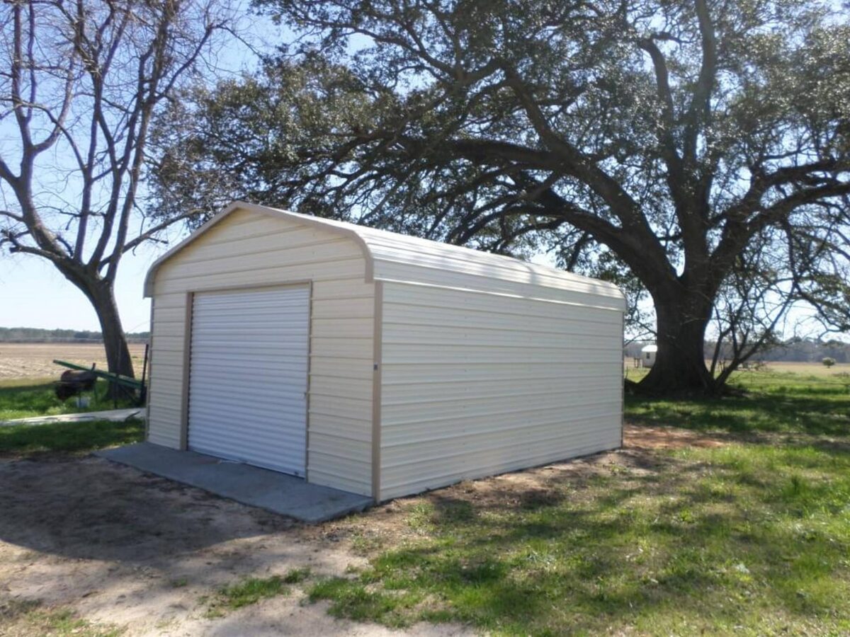 Ivory Traditional Garage | Betts Metal Buildings