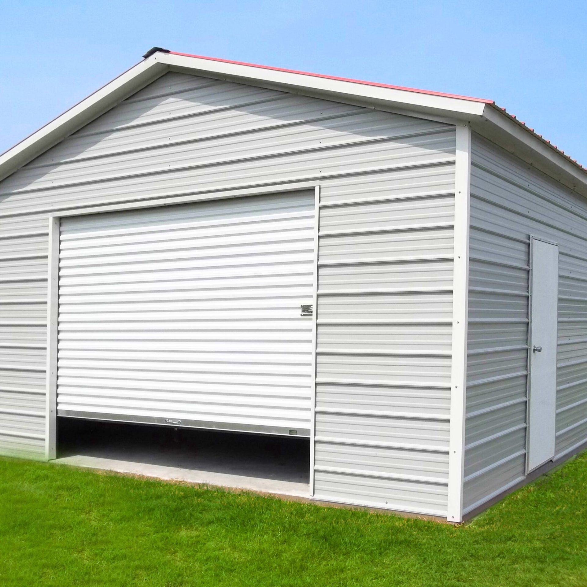 Single Roll Up Door Garage | Betts Metal Buildings